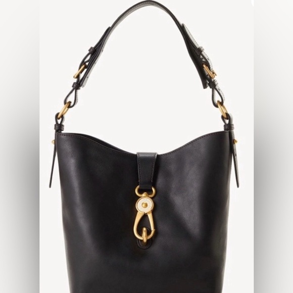 Dooney & Bourke | Bags | Dooney Bourke Black Toscana Lily Leather ...